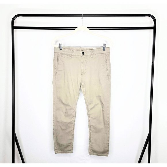 Zara | Pants | Zara Man Basic Collection Khaki Slim Fit Ankle Chinos ...